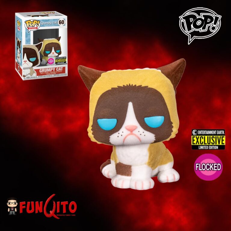 Grumpy Cat Flocked Funko Pop! Exclusivo - FUNQITO