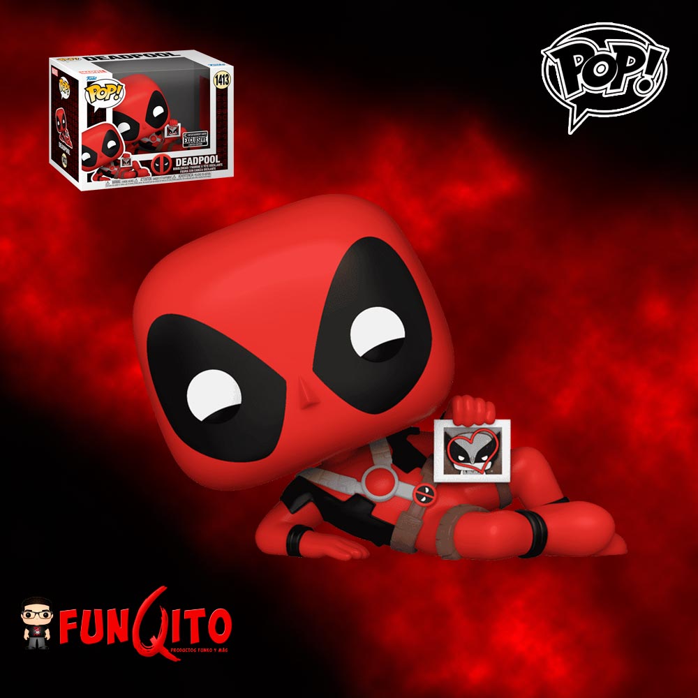 Deadpool Acostado con Foto de Wolverine Funko Pop! - FUNQITO
