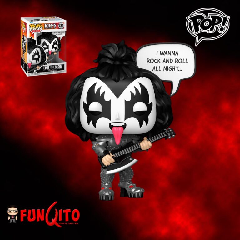 KISS The Demon Rock and Roll All Nite Pop! Frase Funko Pop! - FUNQITO