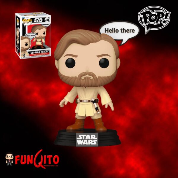 Star Wars Obi Wan Hello There Frase Funko Pop! - FUNQITO